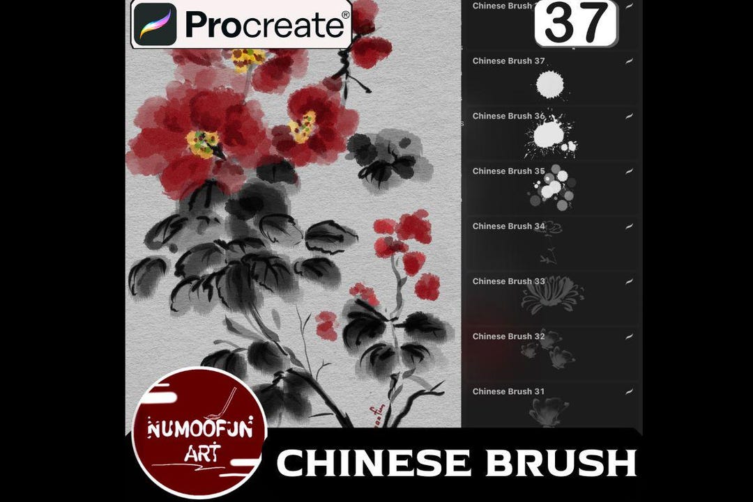 Chinese Brush Painting - Brushes for Procreate Digital Brush Painting ...