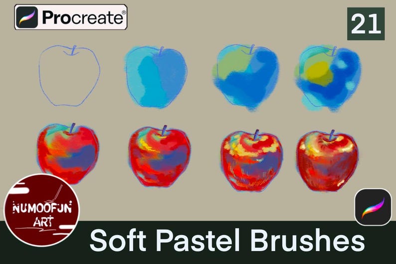 Soft Pastel Brushes for Procreate Digital Brush Painting - Etsy