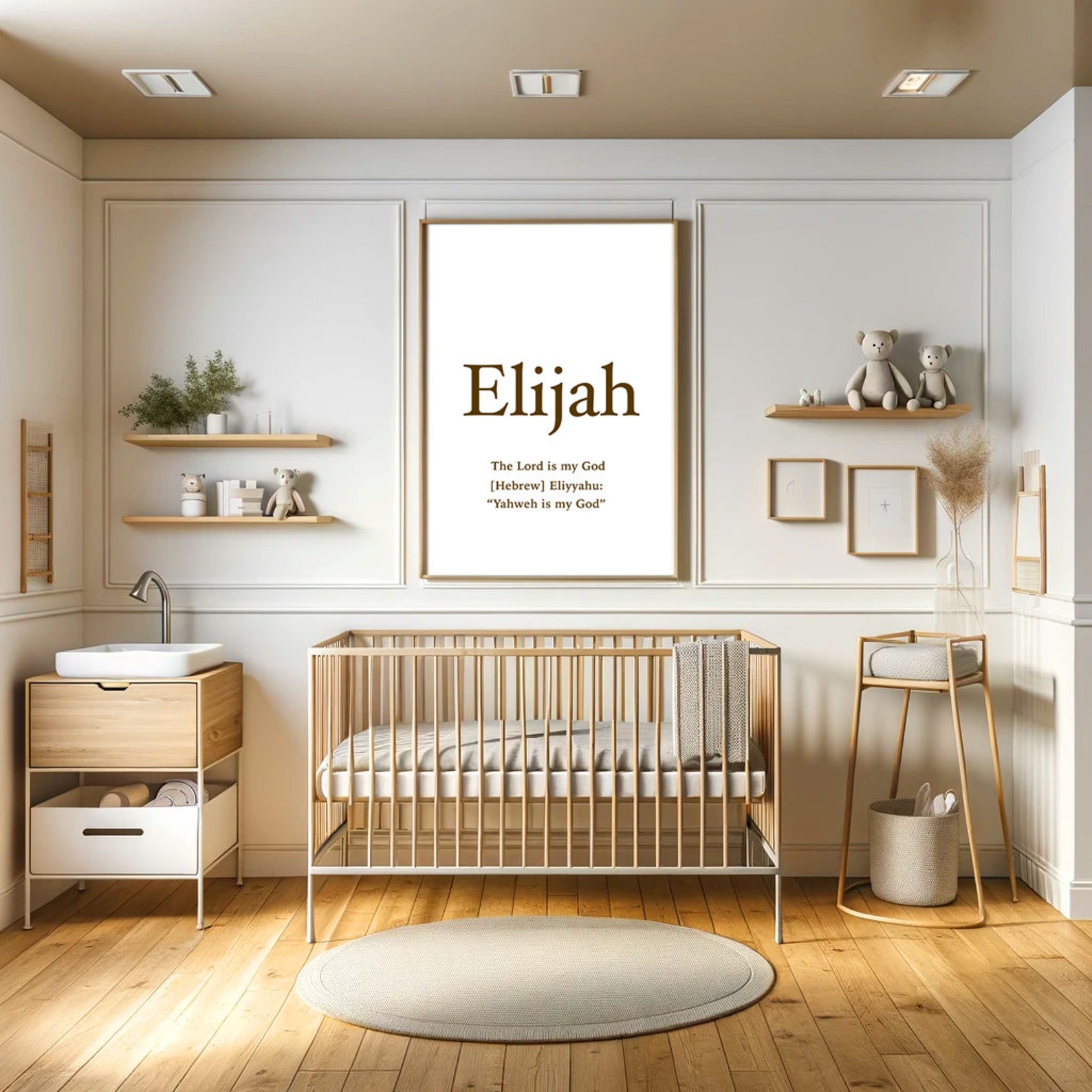 Nameology - ELIJAH / Digital Download, Baby Name Print, Nursery Wall ...