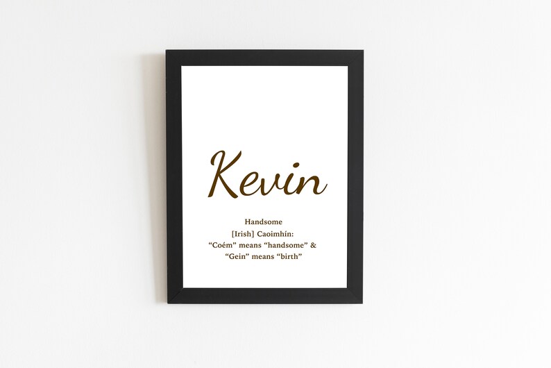 Nameology - KEVIN / Digital Download, Baby Name Print, Nursery Wall Art ...