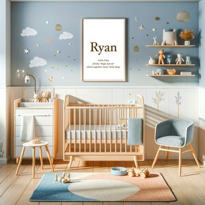Nameology - RYAN / Digital Download, Baby Name Print, Nursery Wall Art ...