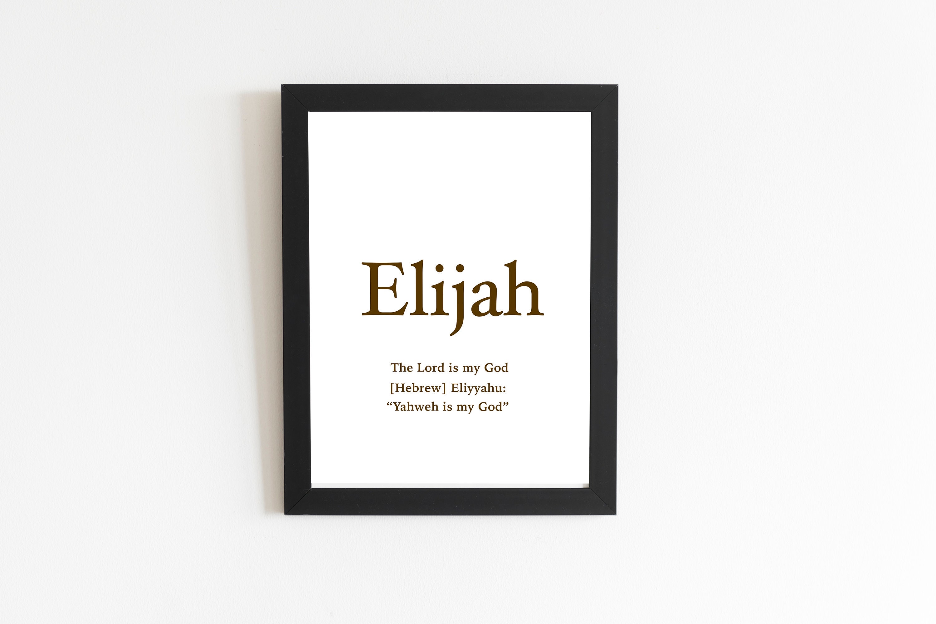 Nameology - ELIJAH / Digital Download, Baby Name Print, Nursery Wall ...