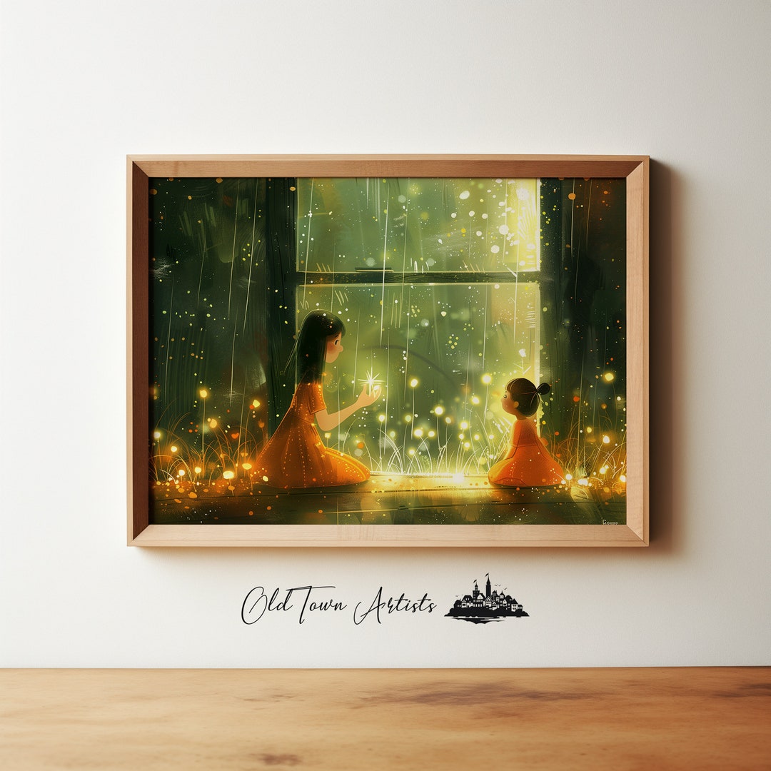 Heartwarming Mother Advising Child Art, 2D Illustration Wall Print, AI ...
