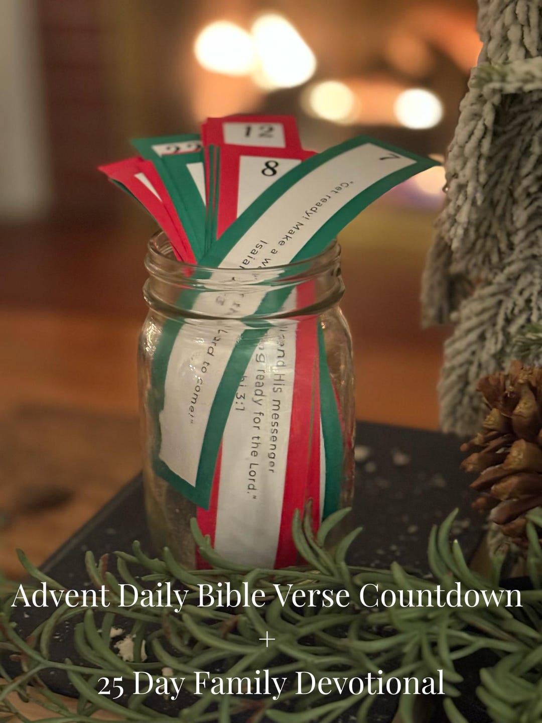 Mason Jar Advent Scripture Countdown • Family Devotional (digital ...