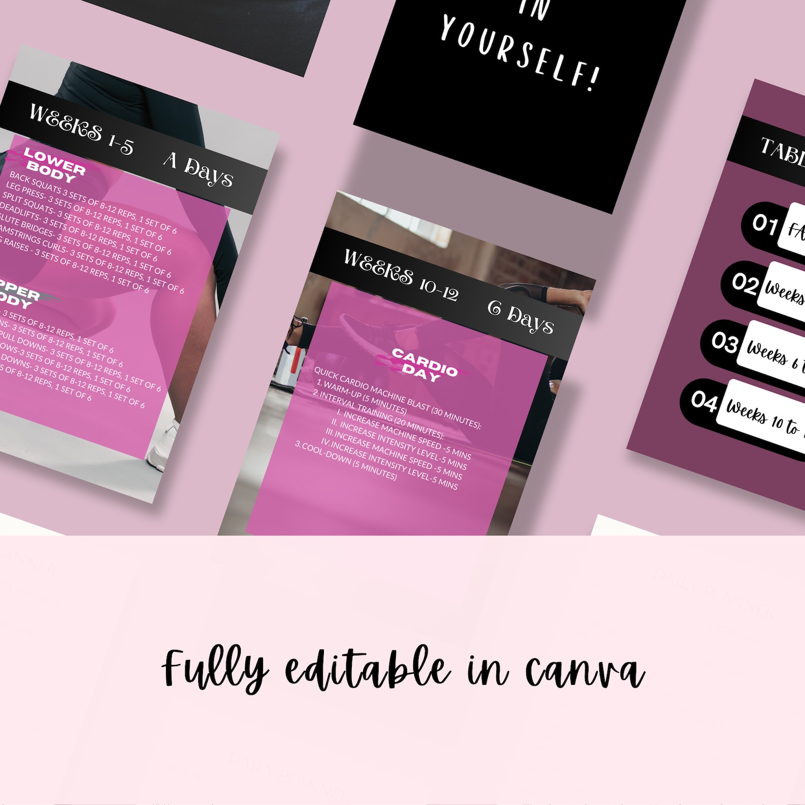 Fitness Boss Ebook: Customizable Workout Plan Canva Template (PLR) - Etsy