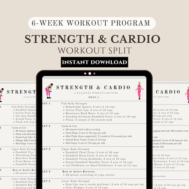 Strength & Cardio Split Workout | 6- Week Plan | Gym Guide | Fitness ...
