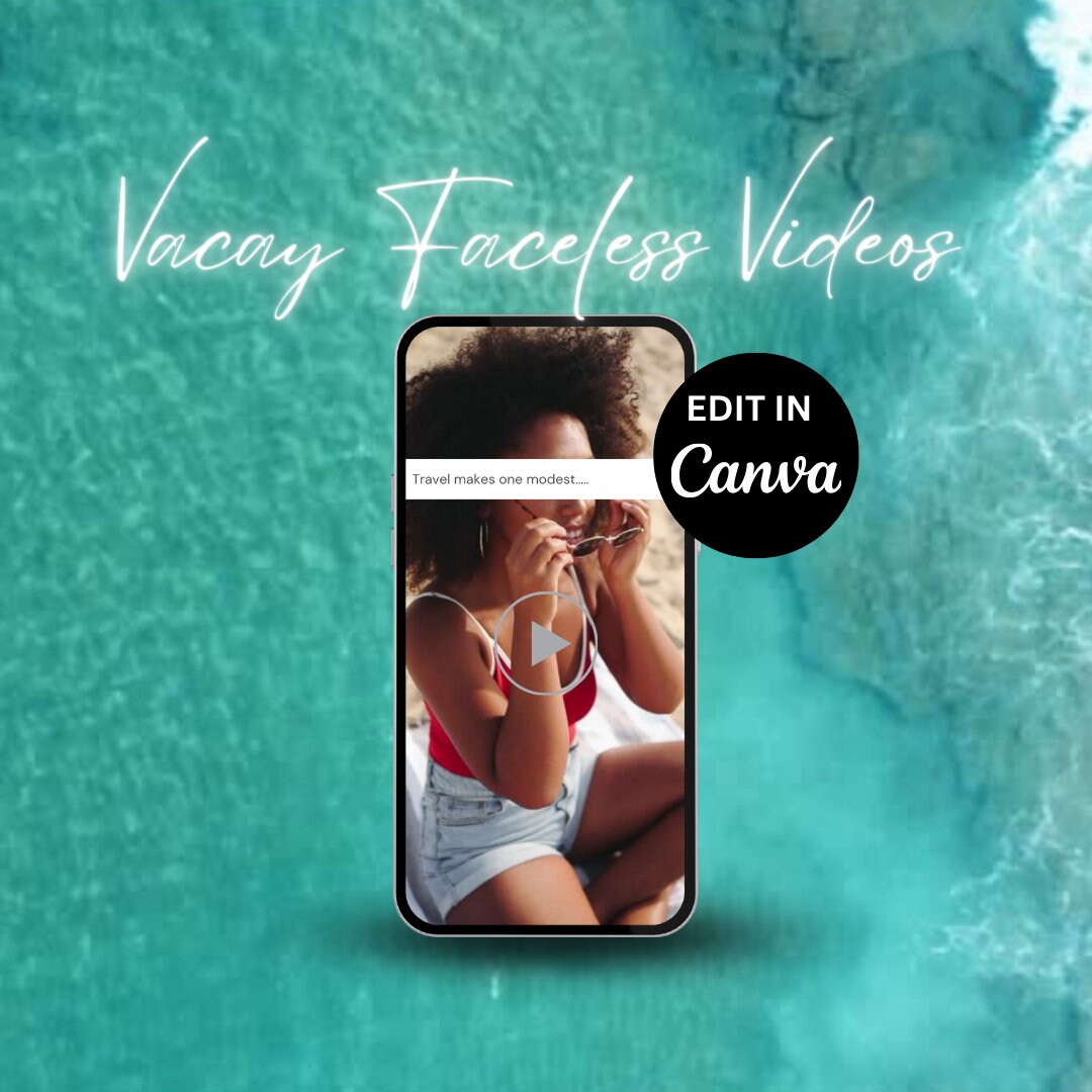 100 Vacay and Beach Vibes Faceless Aesthetic Videos, Private Label Rights, Edit in Canva - Etsy