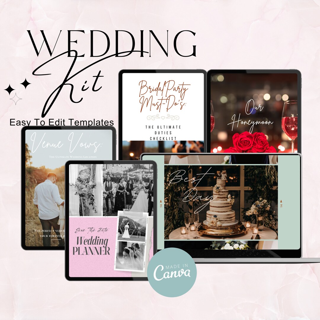 Wedding Binder, Planning Sheets Bundle 250 Pages Wedding Organizer ...