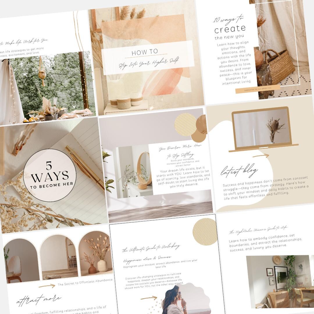 Boho Boss Babe – Feminine Social Media Templates to Attract & Elevate ...