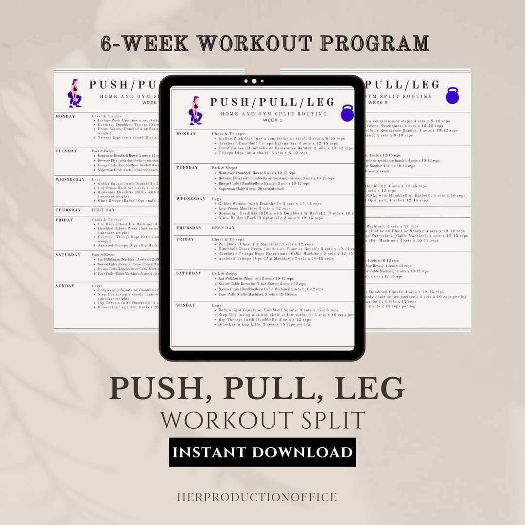 6-week Workout Plan | Home & Gym-friendly Strength Fitness Program for ...