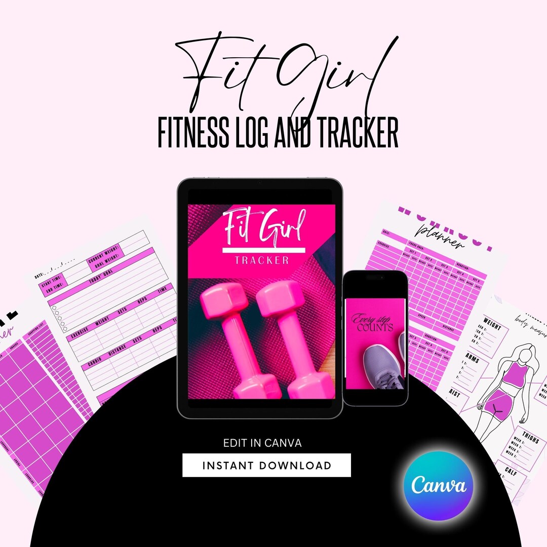 Fit Girl Tracker Ultimate Fitness Log for Weight Loss & Wellness ...