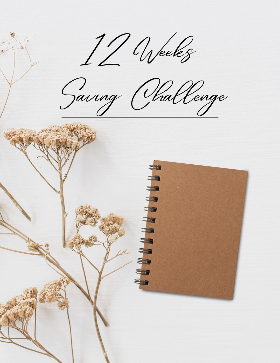 12 Weeks Saving Challenge Template-canva - Etsy