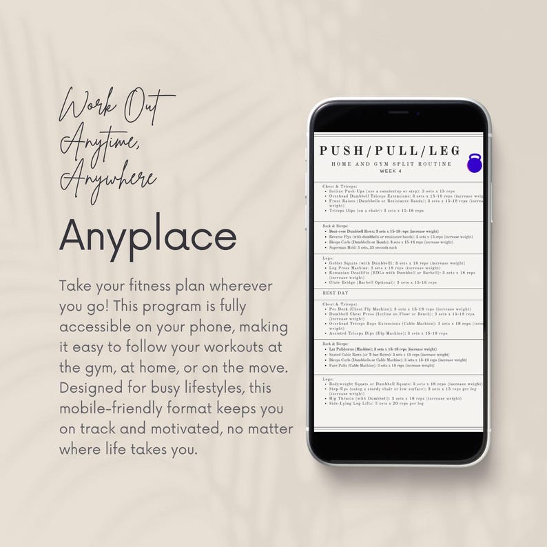 6-week Workout Plan | Home & Gym-friendly Strength Fitness Program for ...