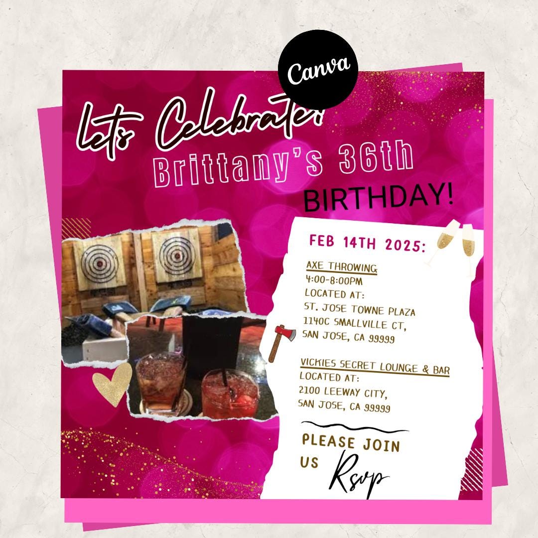 Birthday Invitation Flyer, Birthday Itinerary, Birthday Rsvp Flyer ...