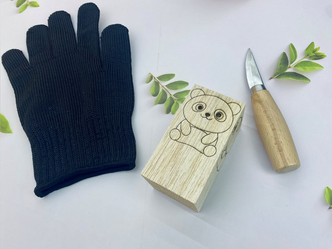Hand Carved Miniature Wood Panda Gifts for Him, Cute Wood Carving Kit ...