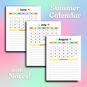 Printable Summer 2024 Planner for Kids, Summer Checklist, Summer ...
