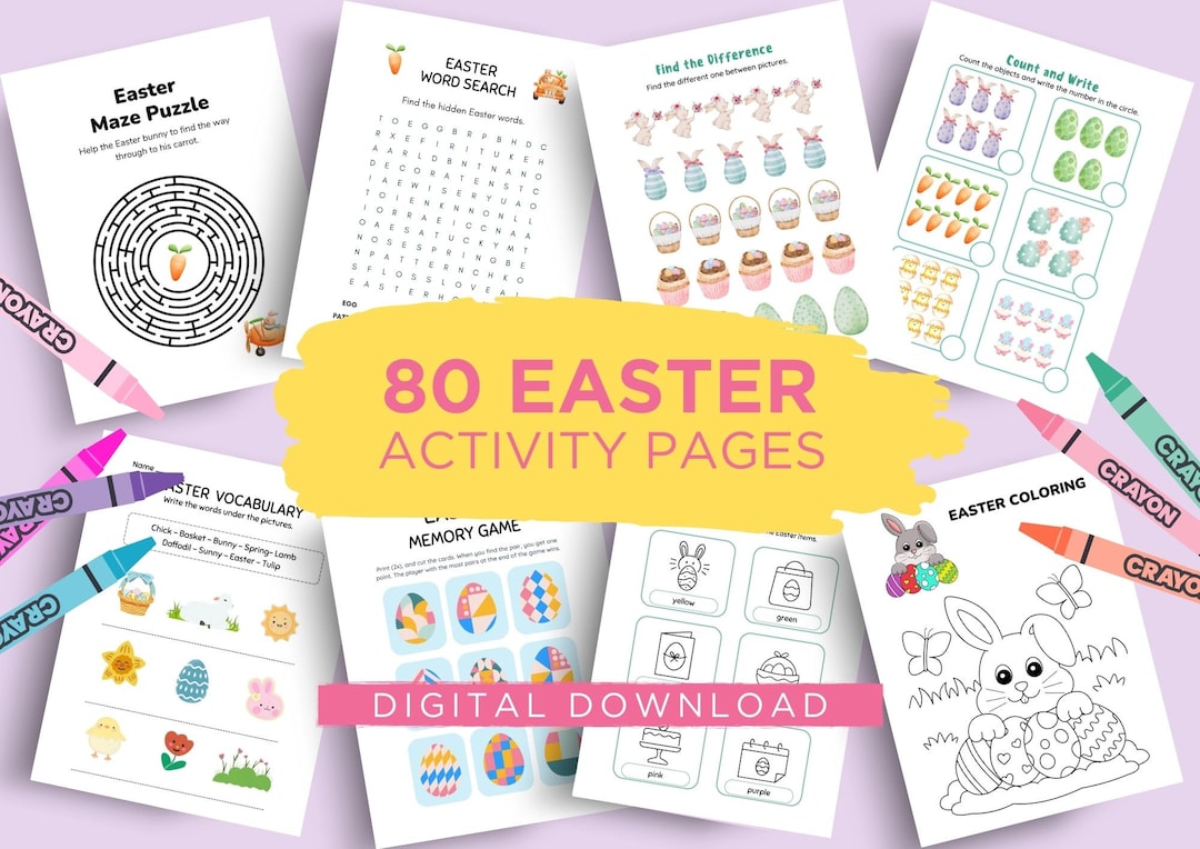 Easter Activity Pages, Easter Coloring Pages, Easter Preschool ...