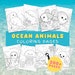 Ocean Animals Coloring Pages, Sea Creatures Printable, Kids Summer ...