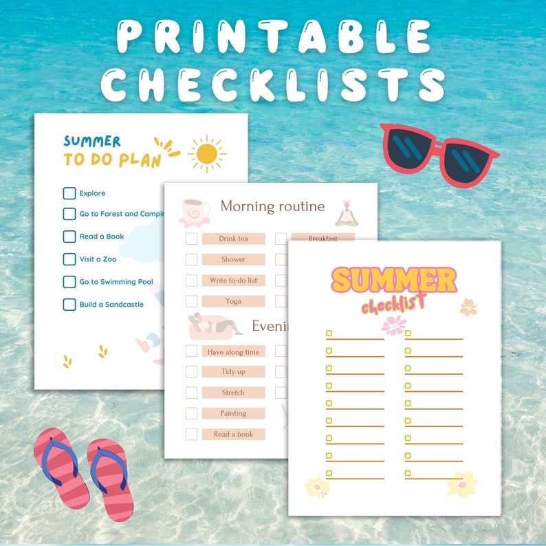 Printable Summer 2024 Planner for Kids, Summer Checklist, Summer ...