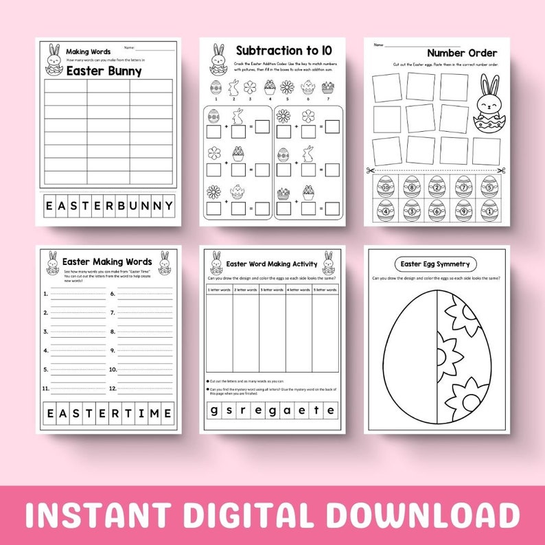 Easter Activity Pages, Easter Coloring Pages, Easter Preschool Worksheets, Teacher Printable ...