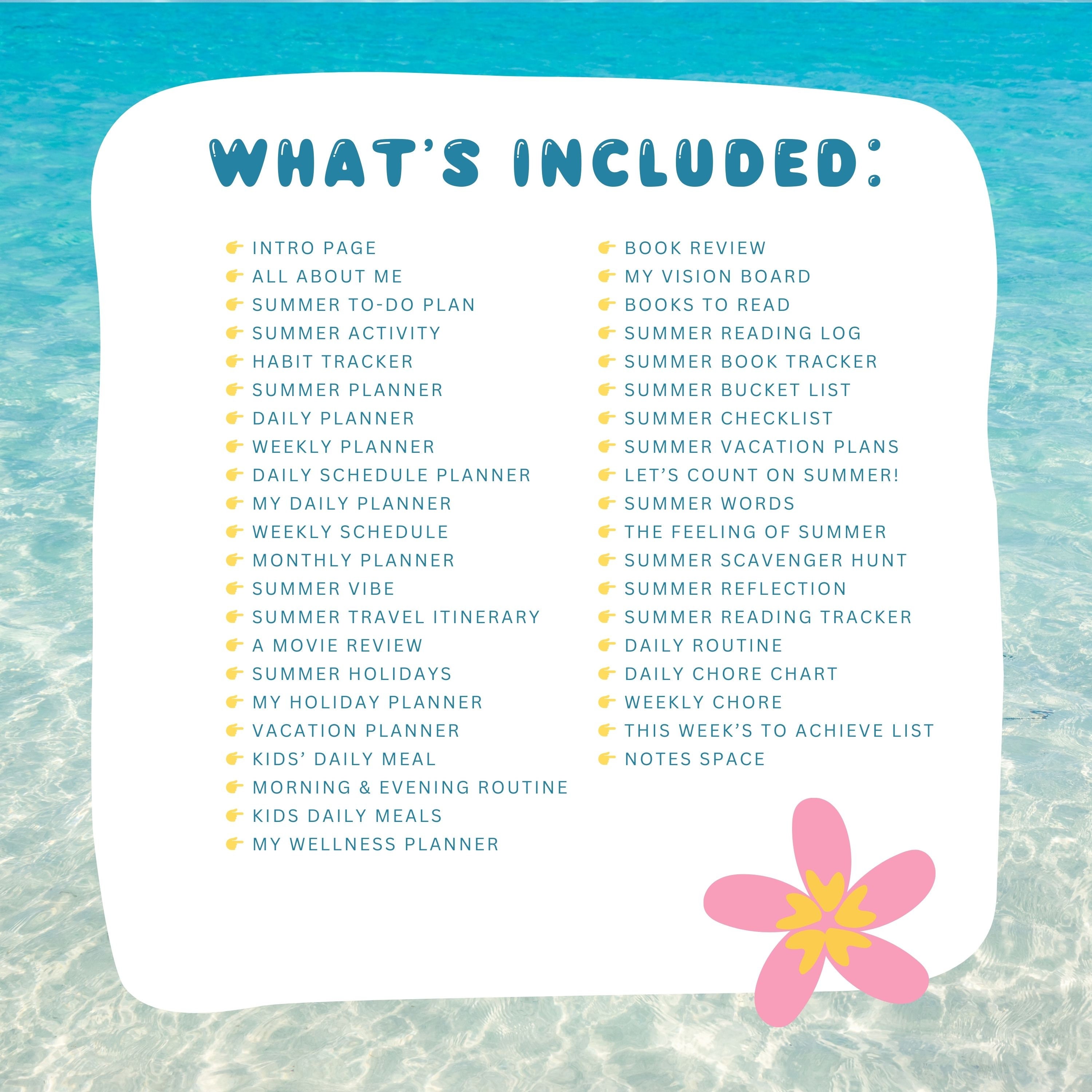 Printable Summer 2024 Planner for Kids, Summer Checklist, Summer ...