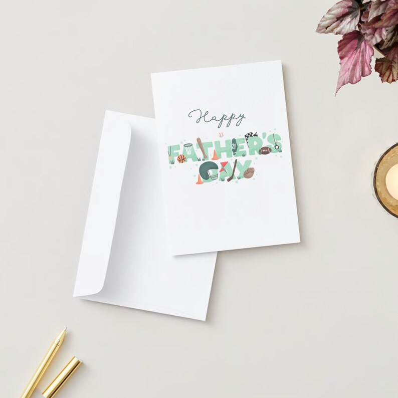 Happy Fathers Day Card, Greeting Card, Sports Card for Dad, Fathers Day ...