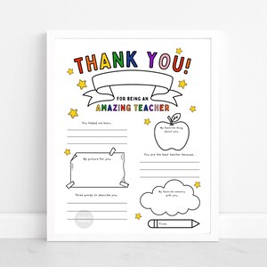 Teacher Appreciation Week, Digital Download, Teacher Thank You Card ...