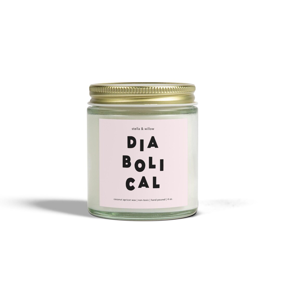 Diabolical 4oz Scented Candle, Gen Z Meme Candle, Funny Candle Gift ...