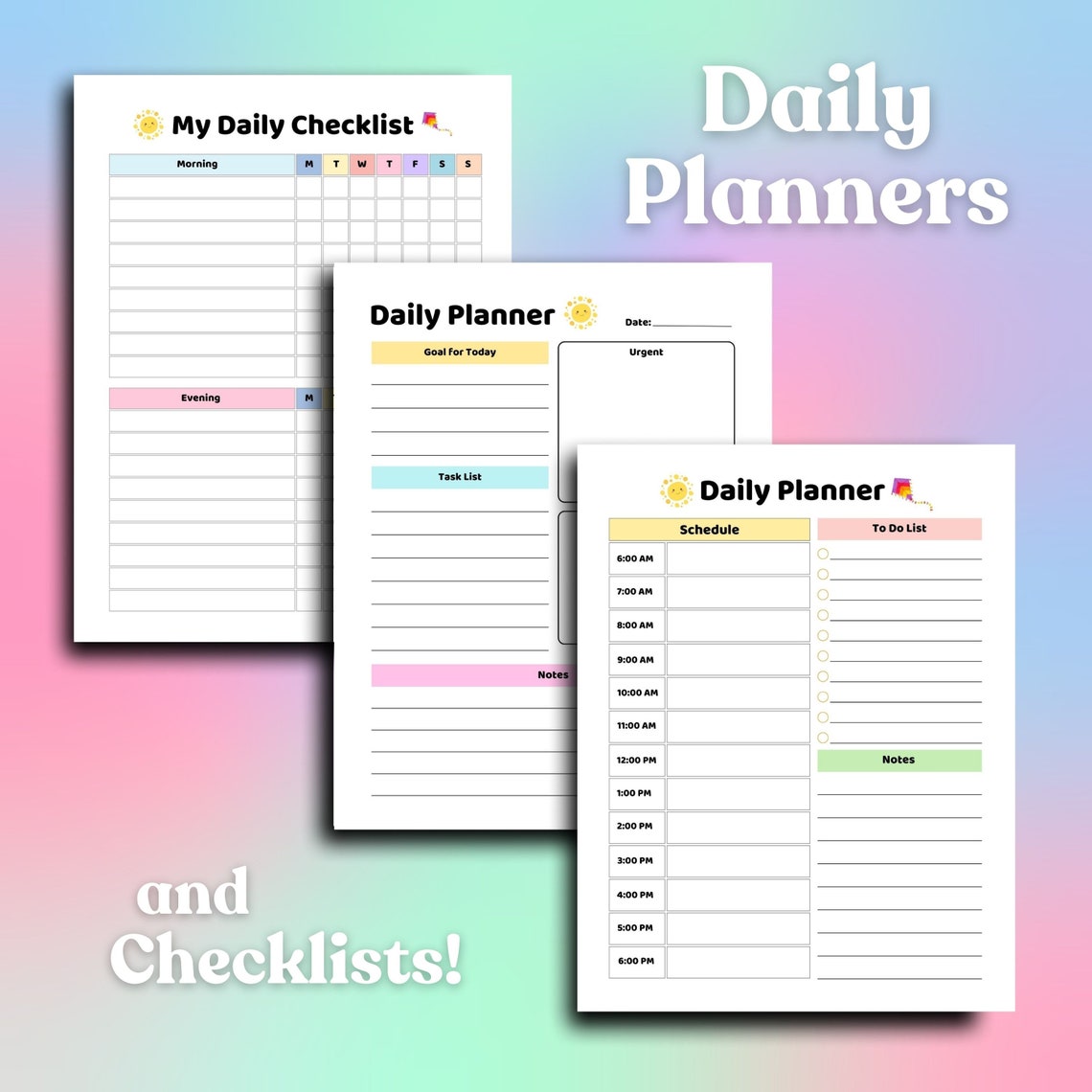 Printable Summer 2024 Planner for Kids, Summer Checklist, Summer ...
