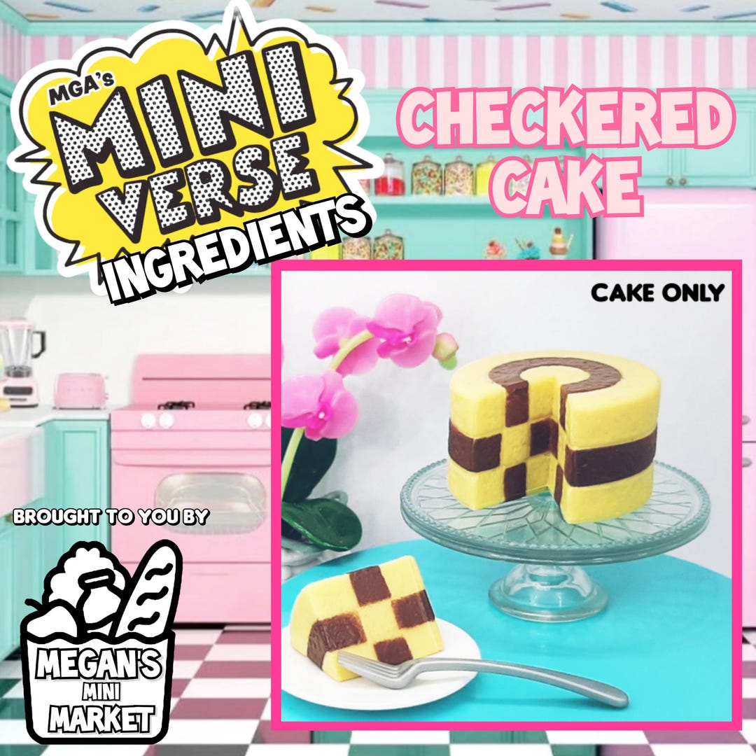 Mini Checkered Cake miniverse Ingredient - Etsy