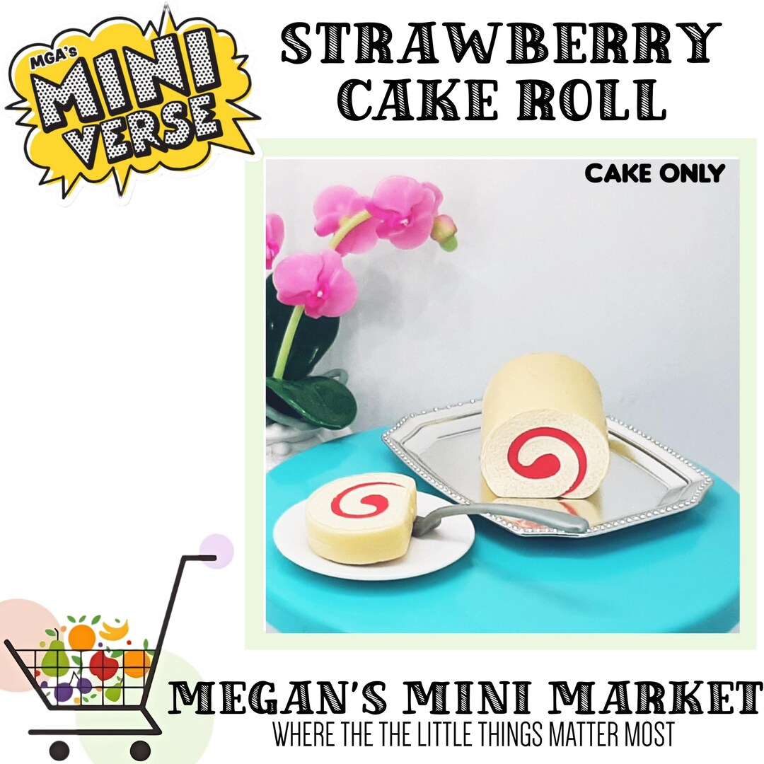 Mini Strawberry Cake Roll miniverse Ingredient - Etsy