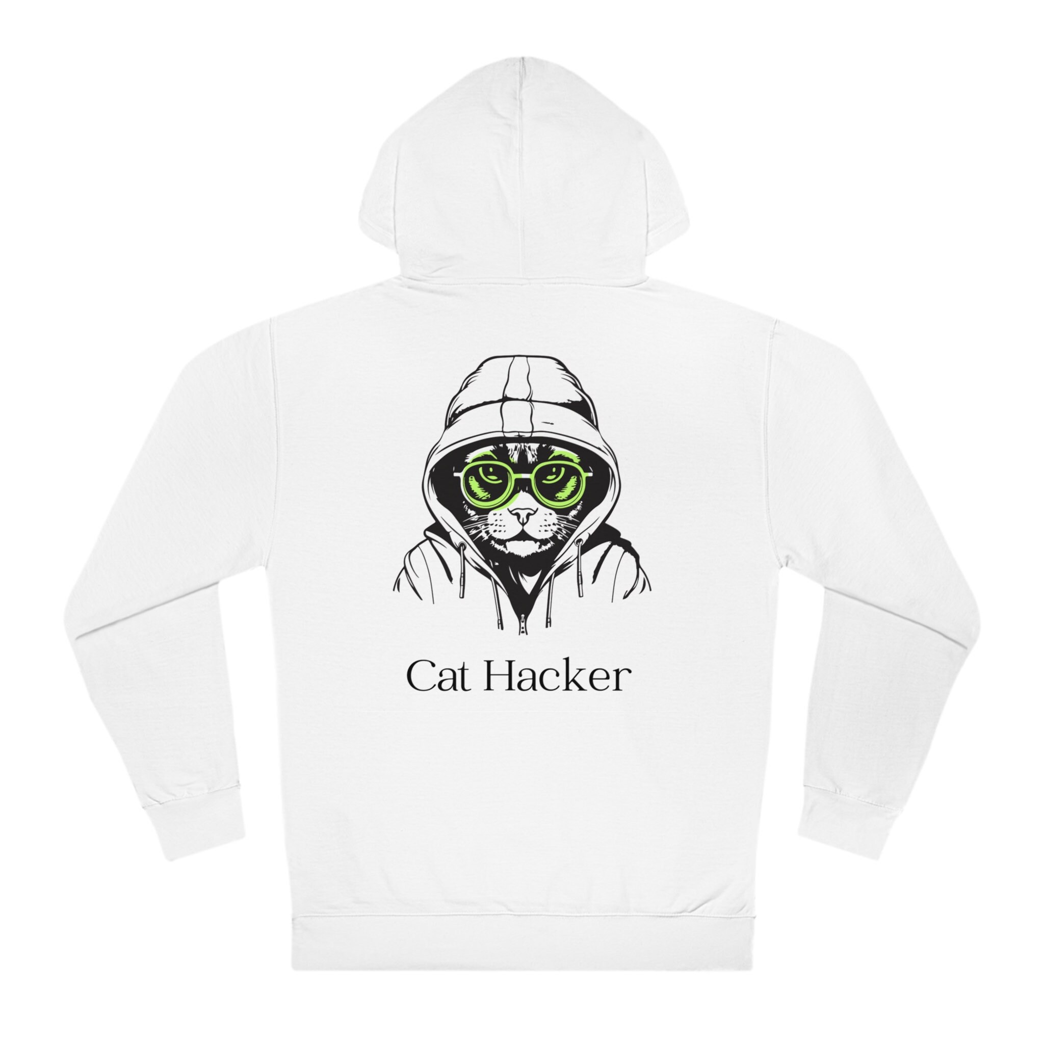 Cat Hacker Unisex Hooded Sweatshirt Cozy Apparel for Feline Lovers ...