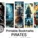 Printable Bookmarks Pirate Themed Set of 30 for Book Lover Commercial ...