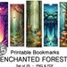 Enchanted Forest Printable Bookmarks: Fantasy Art, Set of 25 (printable ...