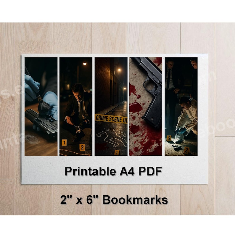 Crime Printable Bookmarks | Set of 30 JPG & PDF | True Crime Bookmarks ...