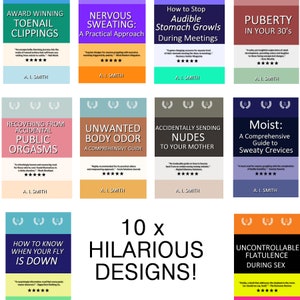 Funny Printable Book Covers: Prank Book Jacket Designs (digital ...