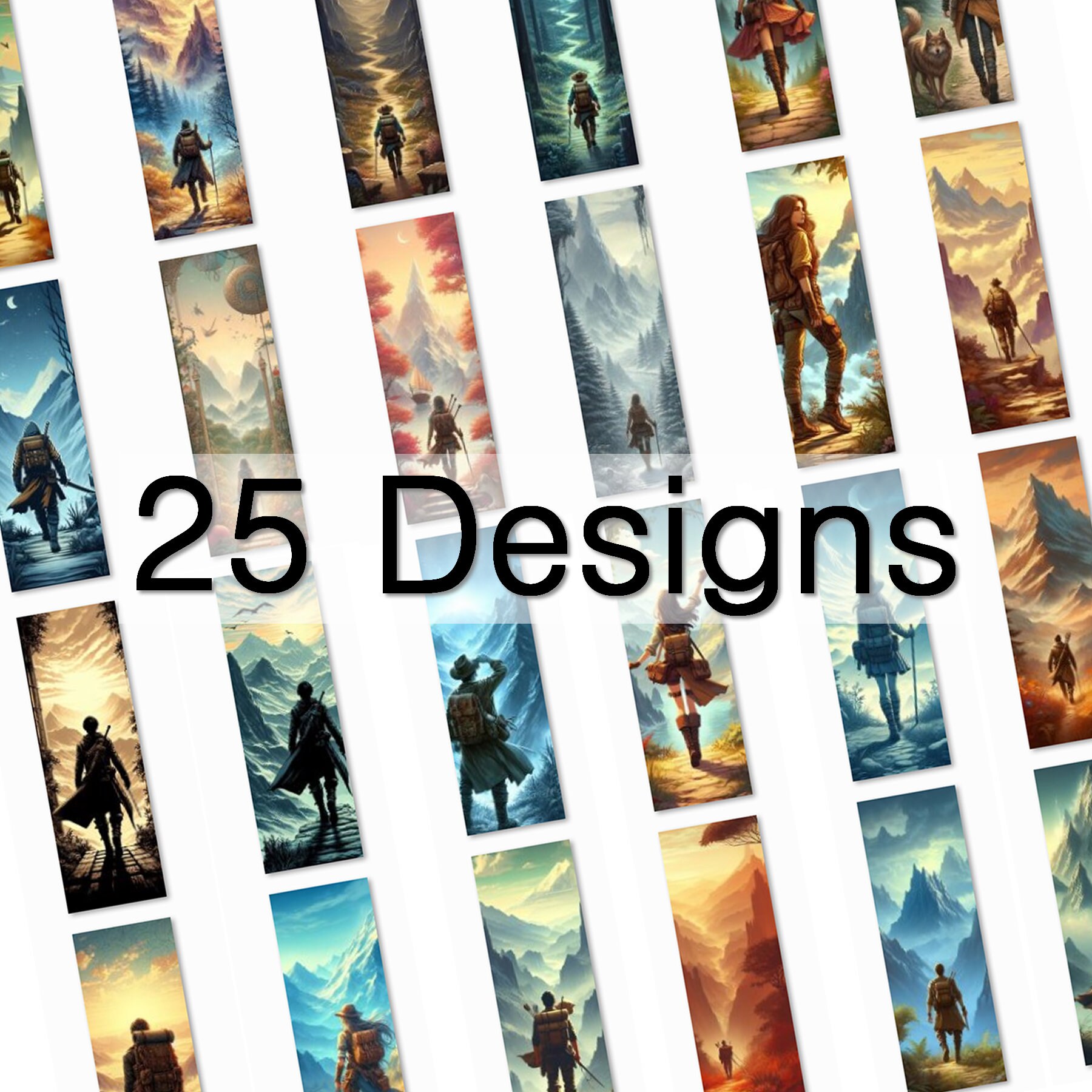 Printable Bookmarks Adenturer Themed Set of 25 for Book Lover ...