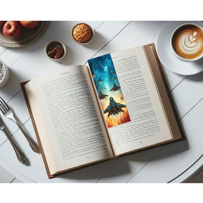 Printable Bookmarks Spaceship Themed Set of 50 for Book Lover ...