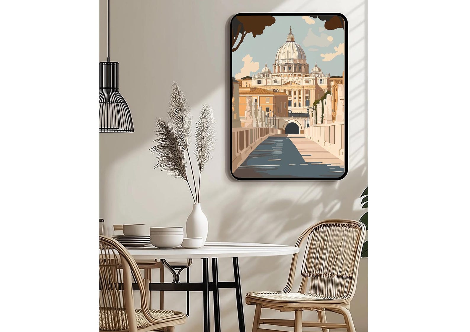Vatican City Digital Art Print | St. Peter’s Basilica Wall Decor | Rome ...