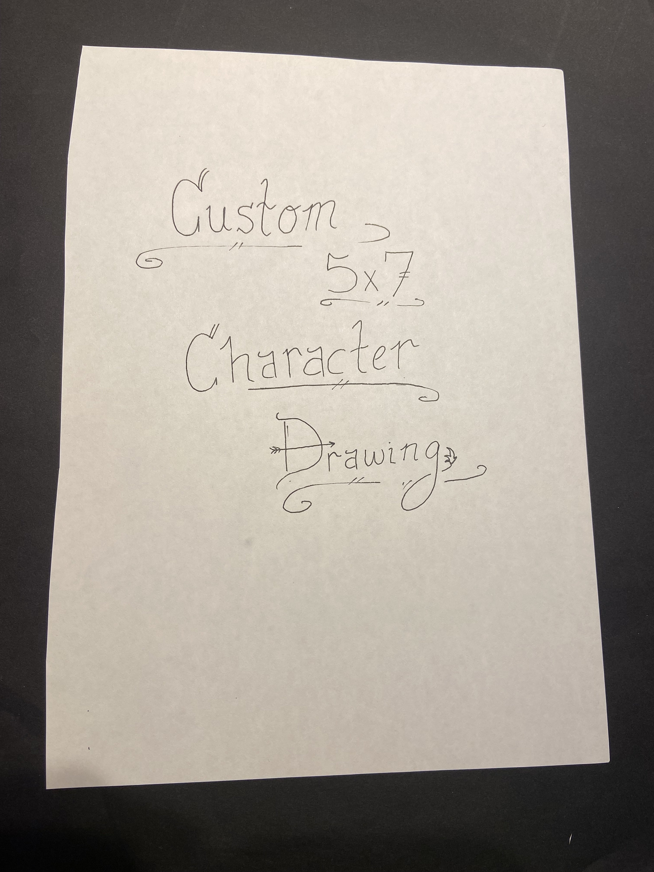 Custom 5x7 Drawing (original Character, Dnd Character or Movie ...
