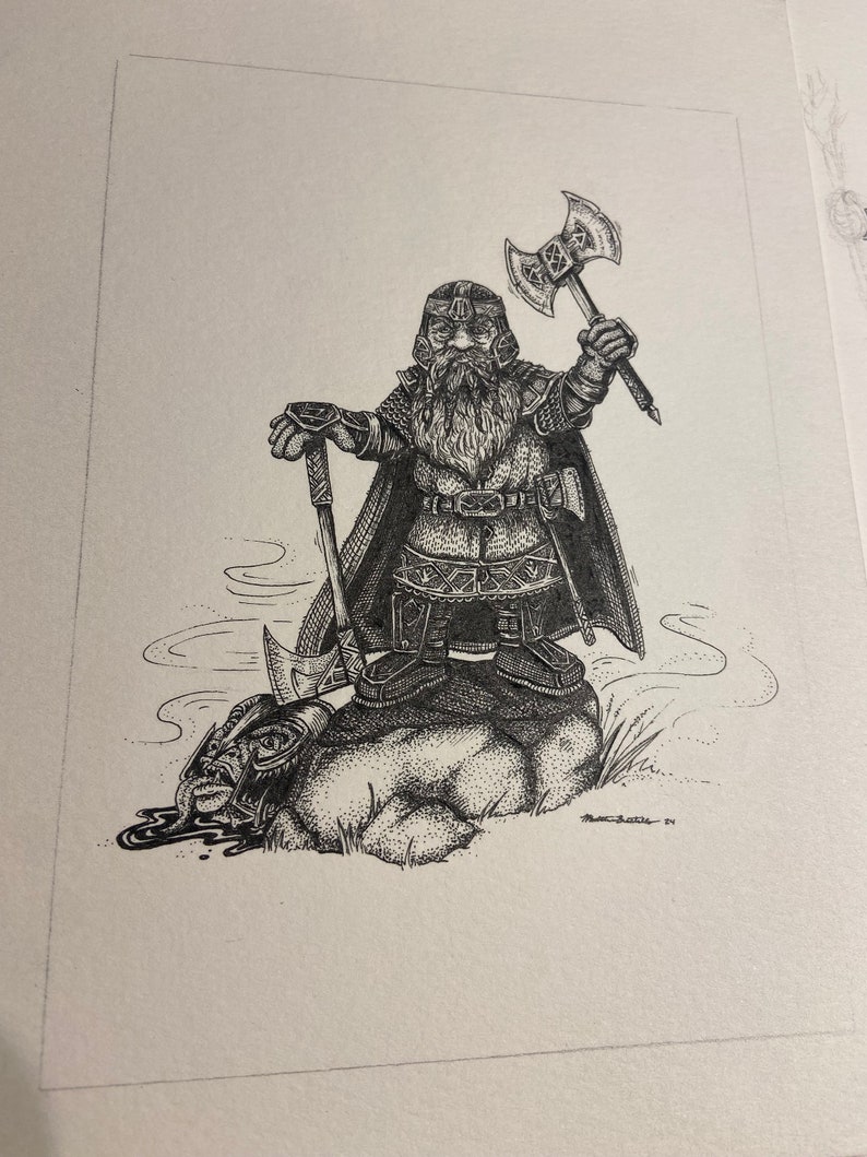 Custom 5x7 Drawing (original Character, Dnd Character or Movie ...