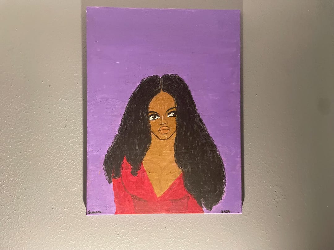 Large Decor Sza Acrylic Painting - Etsy