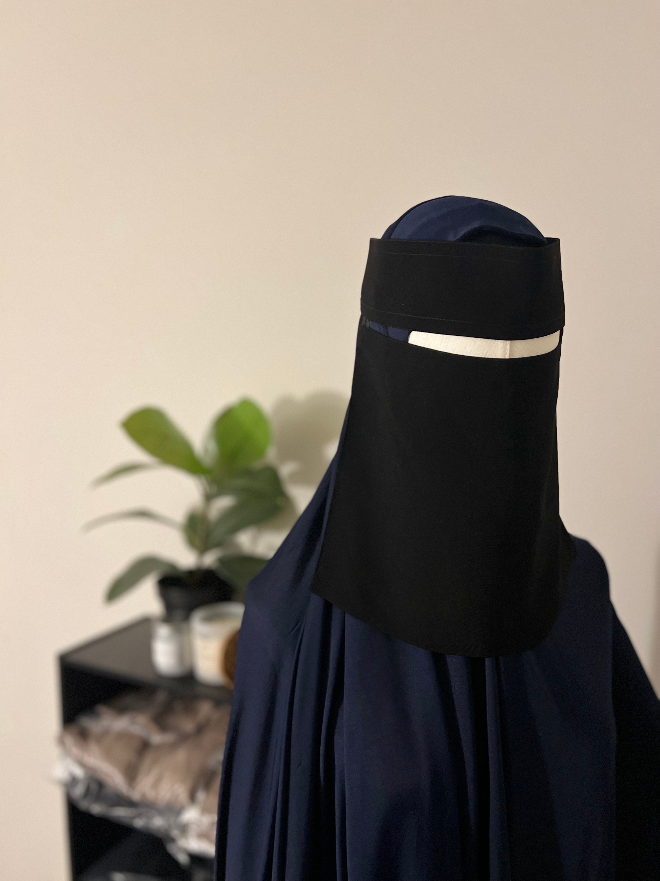 Bedoon Essm, Saudi Niqab, Short Niqab With Gold Charm, Islamic Veil, No ...