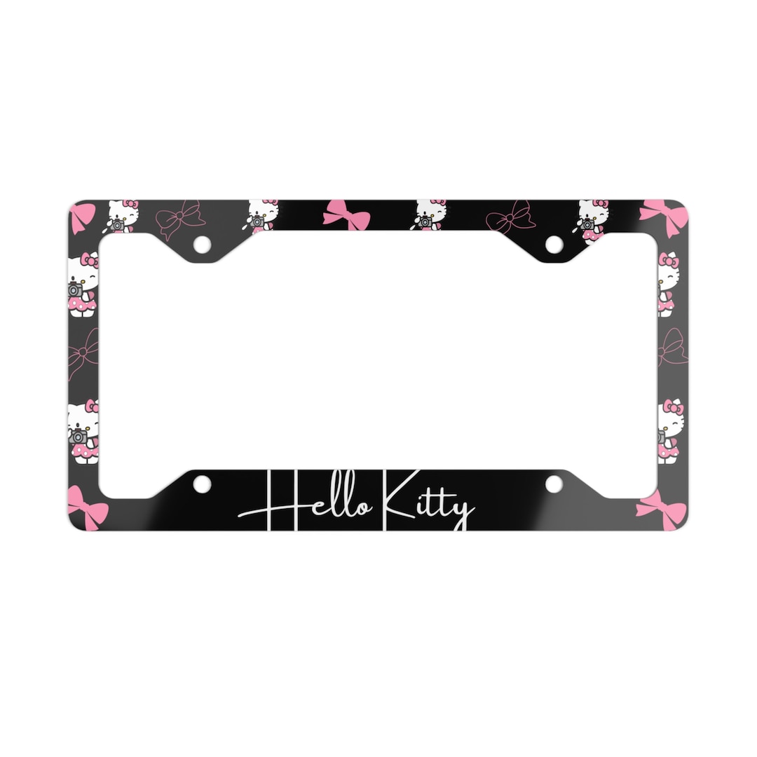 Adorable Hello Kitty License Plate Frame - Add Charm to Your Ride - Etsy