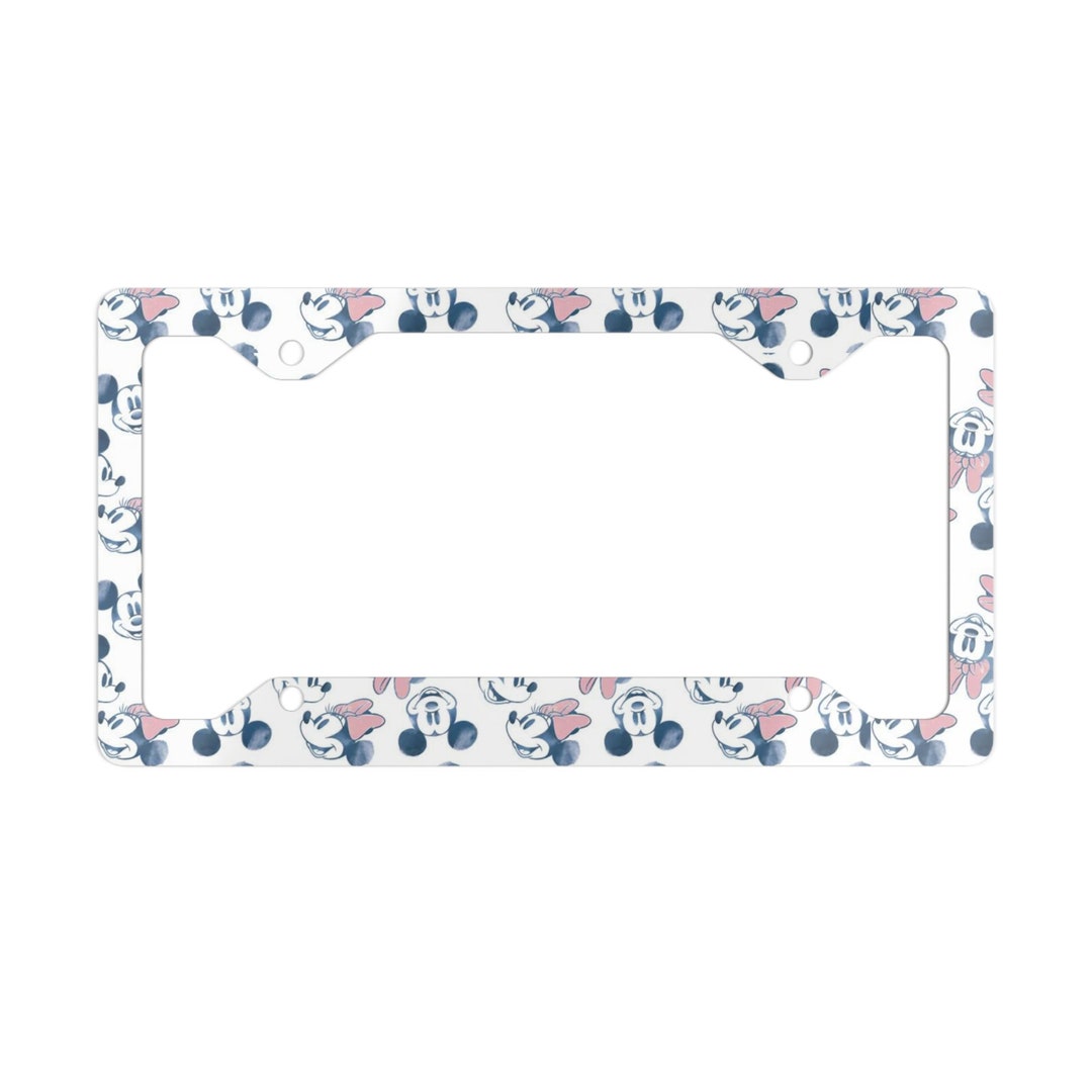 Mickey & Minnie - Disney Car Plate Frame - Etsy