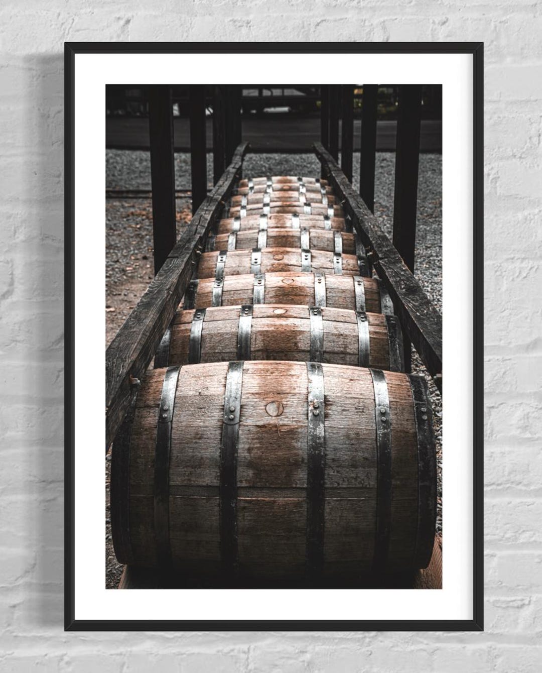 Buffalo Trace Distillery Print, Signed Bourbon Barrel Art, Man Cave ...