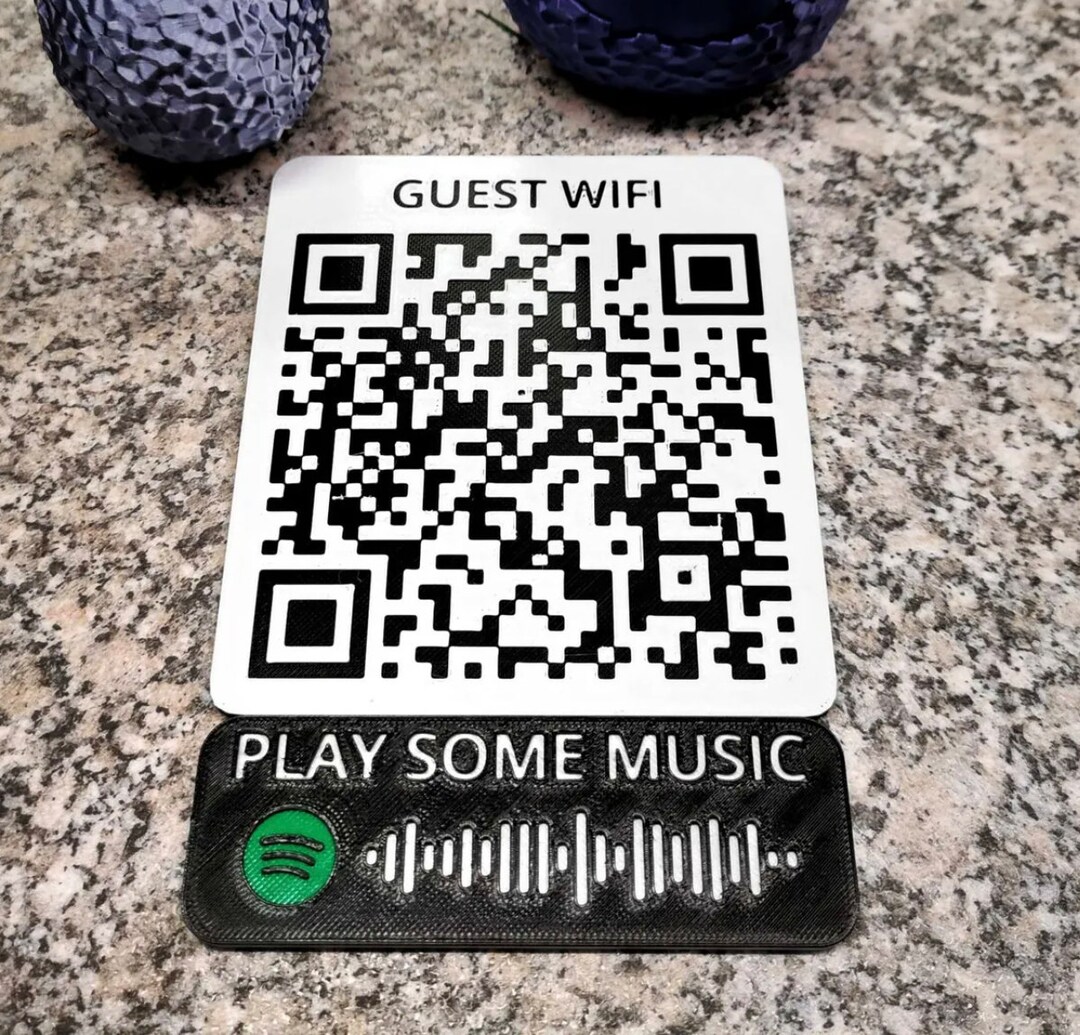 3D Printed Wifi QR Code - Etsy 3D Printed Wifi QR Code - Etsy