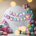 Rainbow Watercolor Paint Splatter Birthday Banner Printable (digital ...