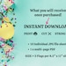 Rainbow Watercolor Paint Splatter Birthday Banner Printable (digital ...