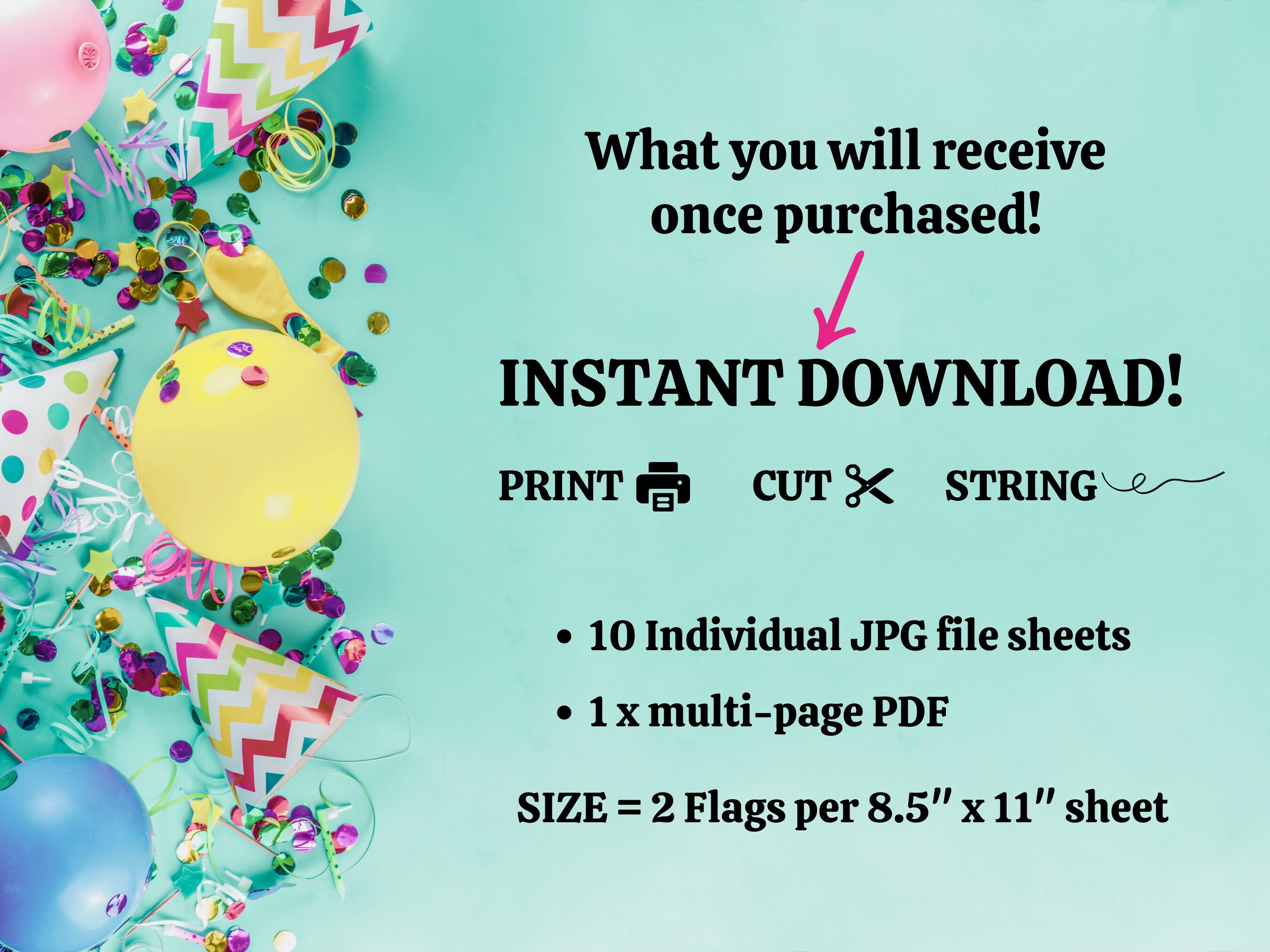 Rainbow Paint Splatter Birthday Banner Printable, Watercolor Splash ...